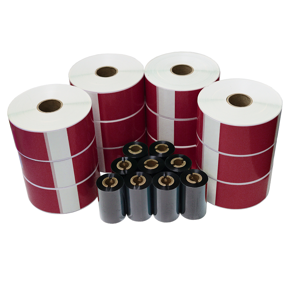 Large Combo Tag Pack - Burgundy Thermal Transfer Tags - Wavecom